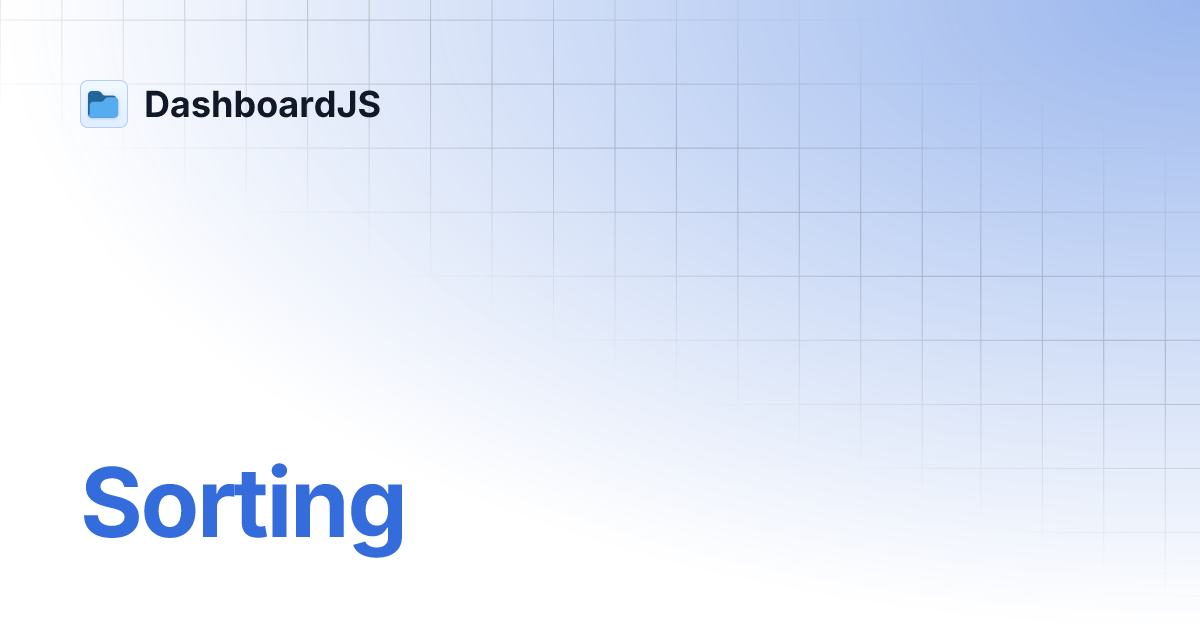 Sorting | DashboardJS